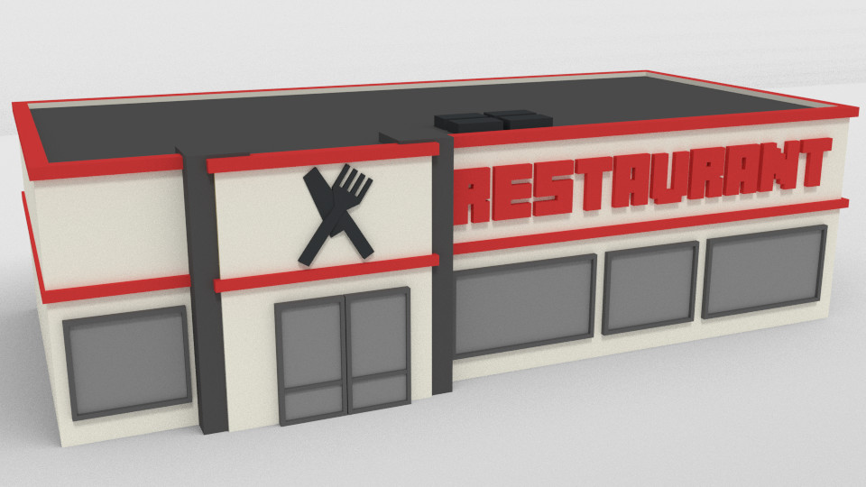 ArtStation - Low Poly Restaurant