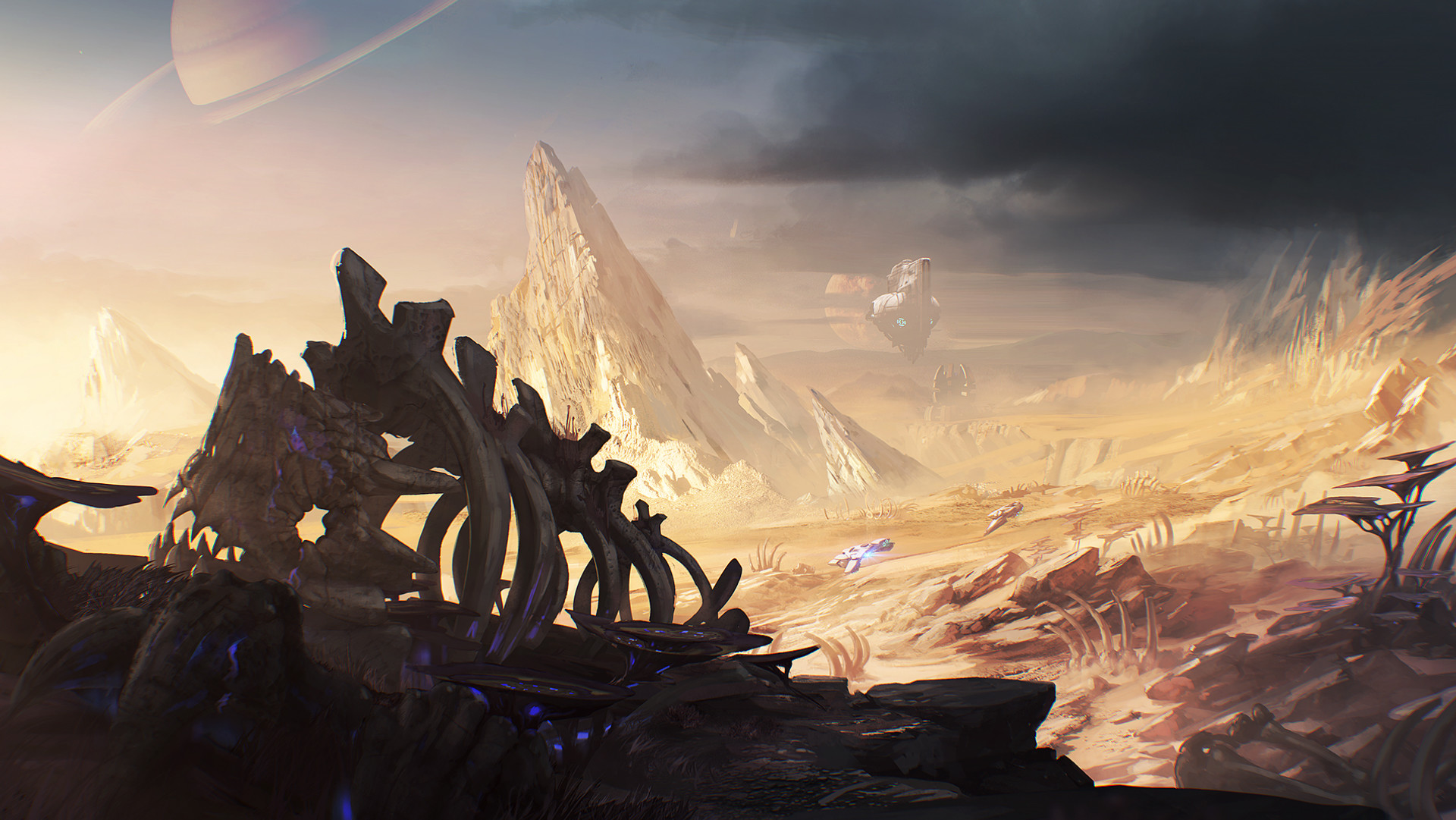 ArtStation - Desert and bones