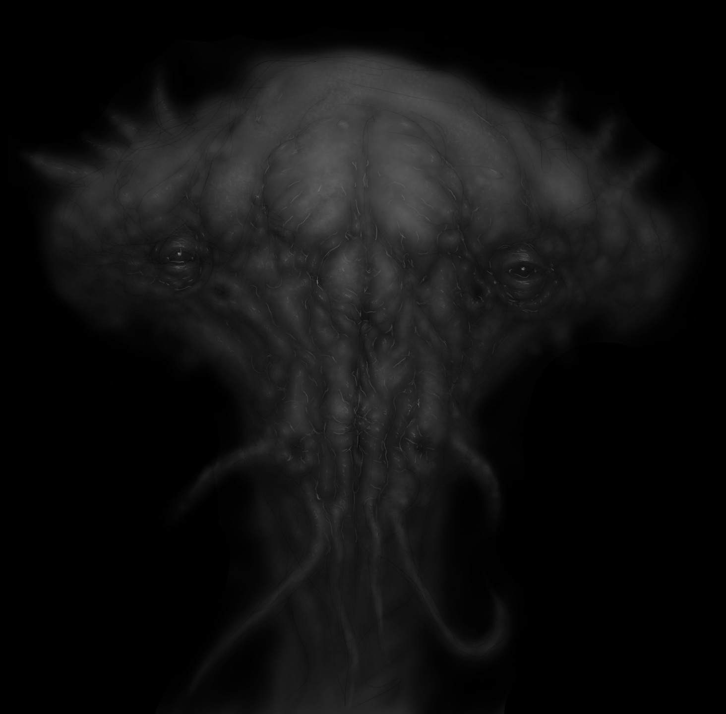 ArtStation - Tentacled face creature, Nathan Reidt