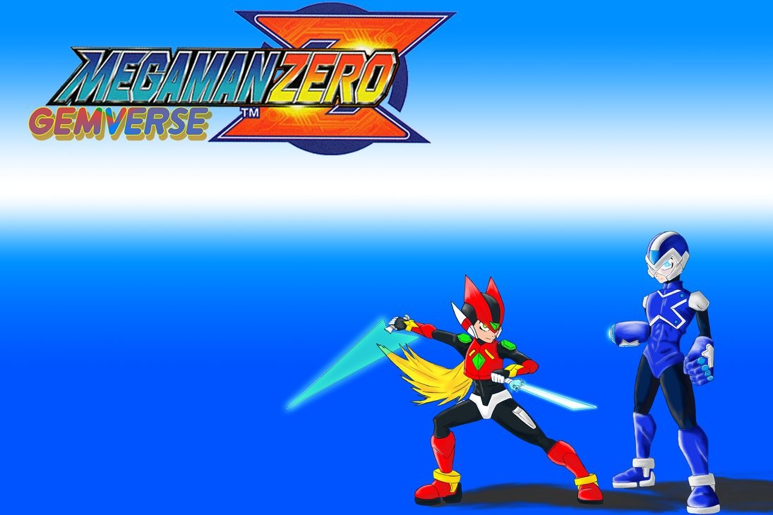 Sage Cross - Megaman Z Gemverse and Grey Megaman ZX Gemverse