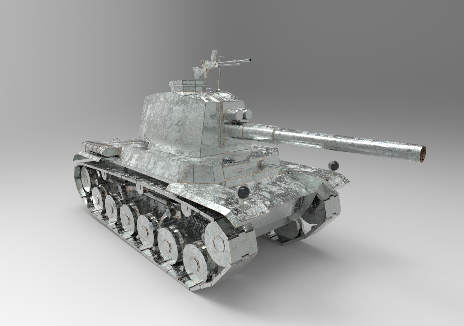 ArtStation - Type 3 Chi Nu Kai Low Poly tank * Work in porgress