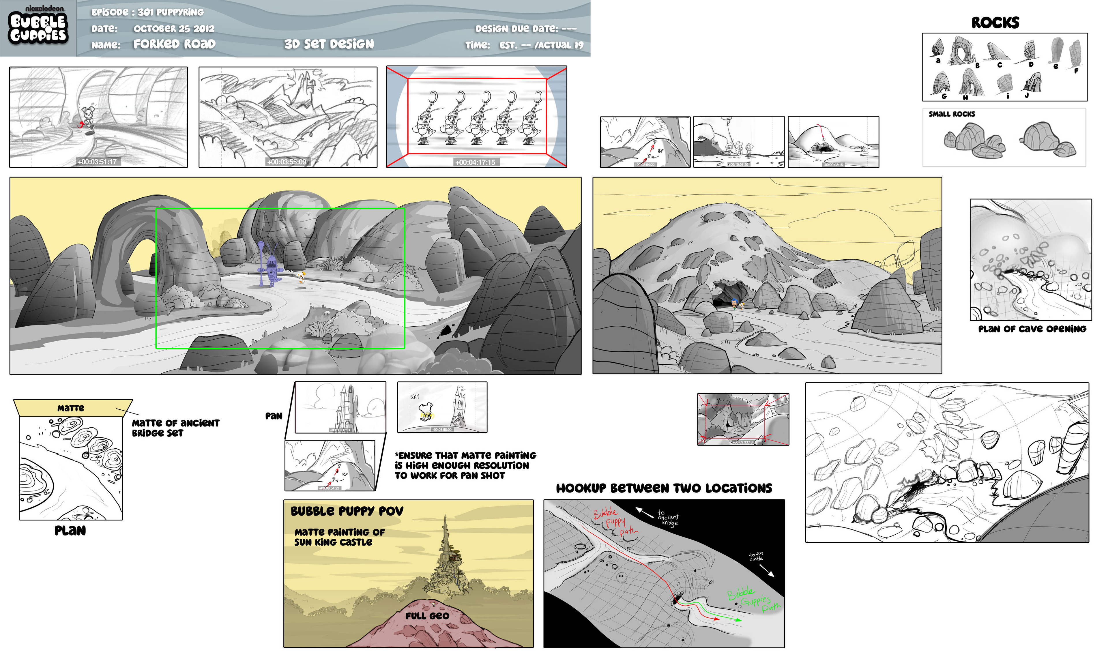 Gavin Ball - Various Set Designs for Bubble Guppies season 3 and 4