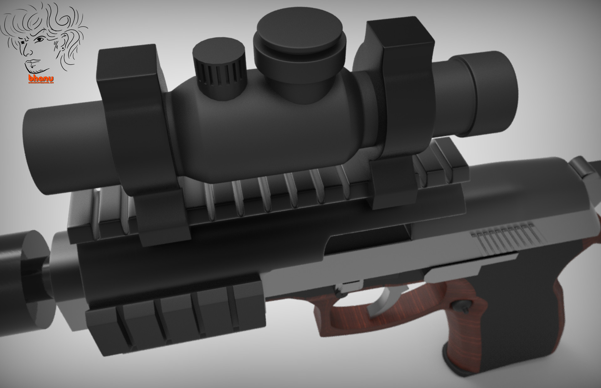 ArtStation - 3d gun model