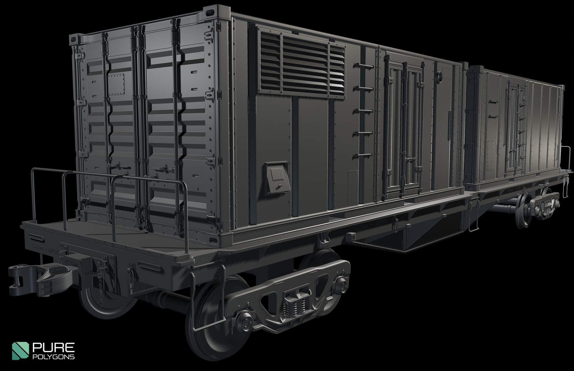 ArtStation - High Poly Train Car