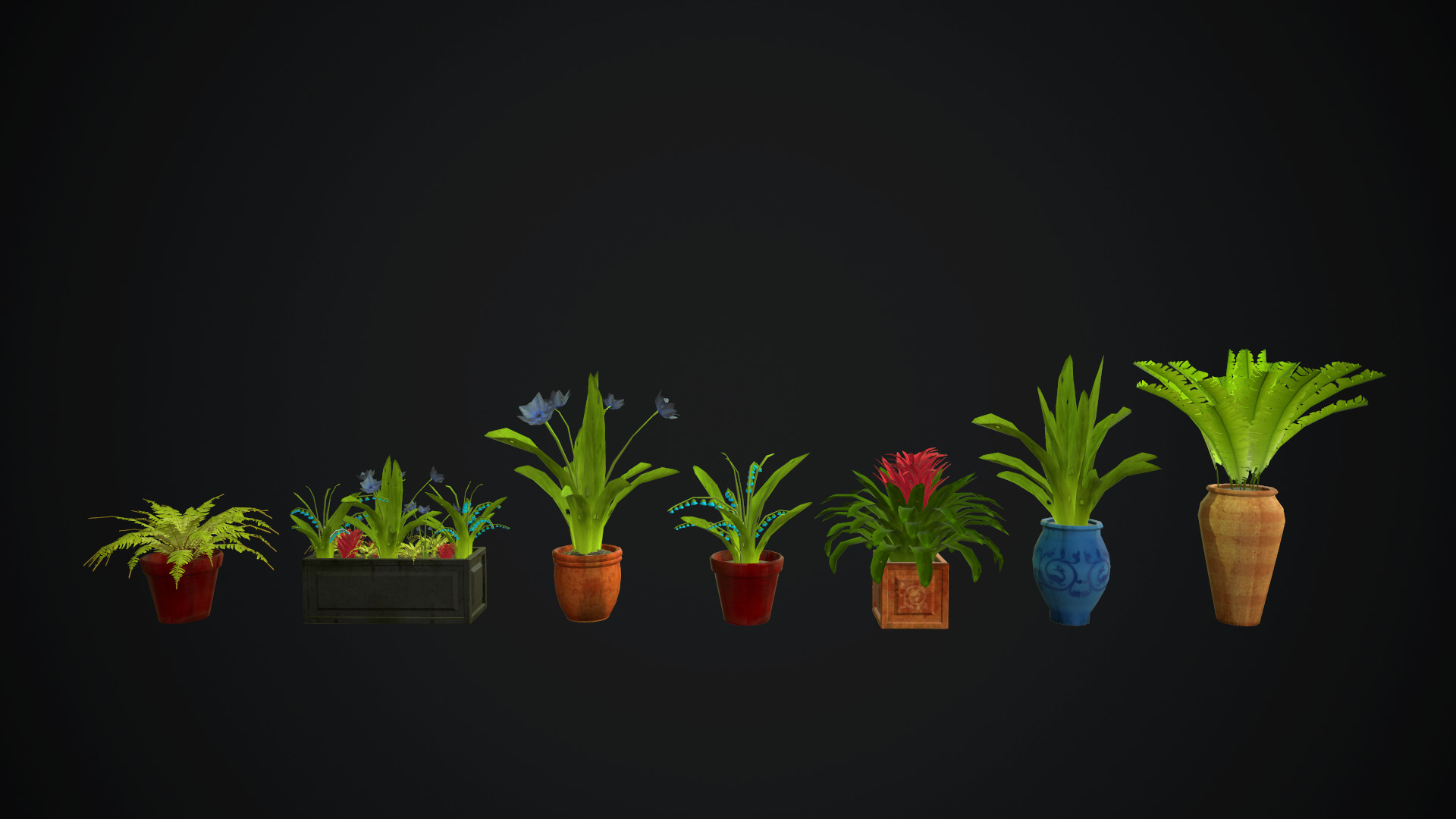 ArtStation - Linlithgow Garden Props: Plants and Pots