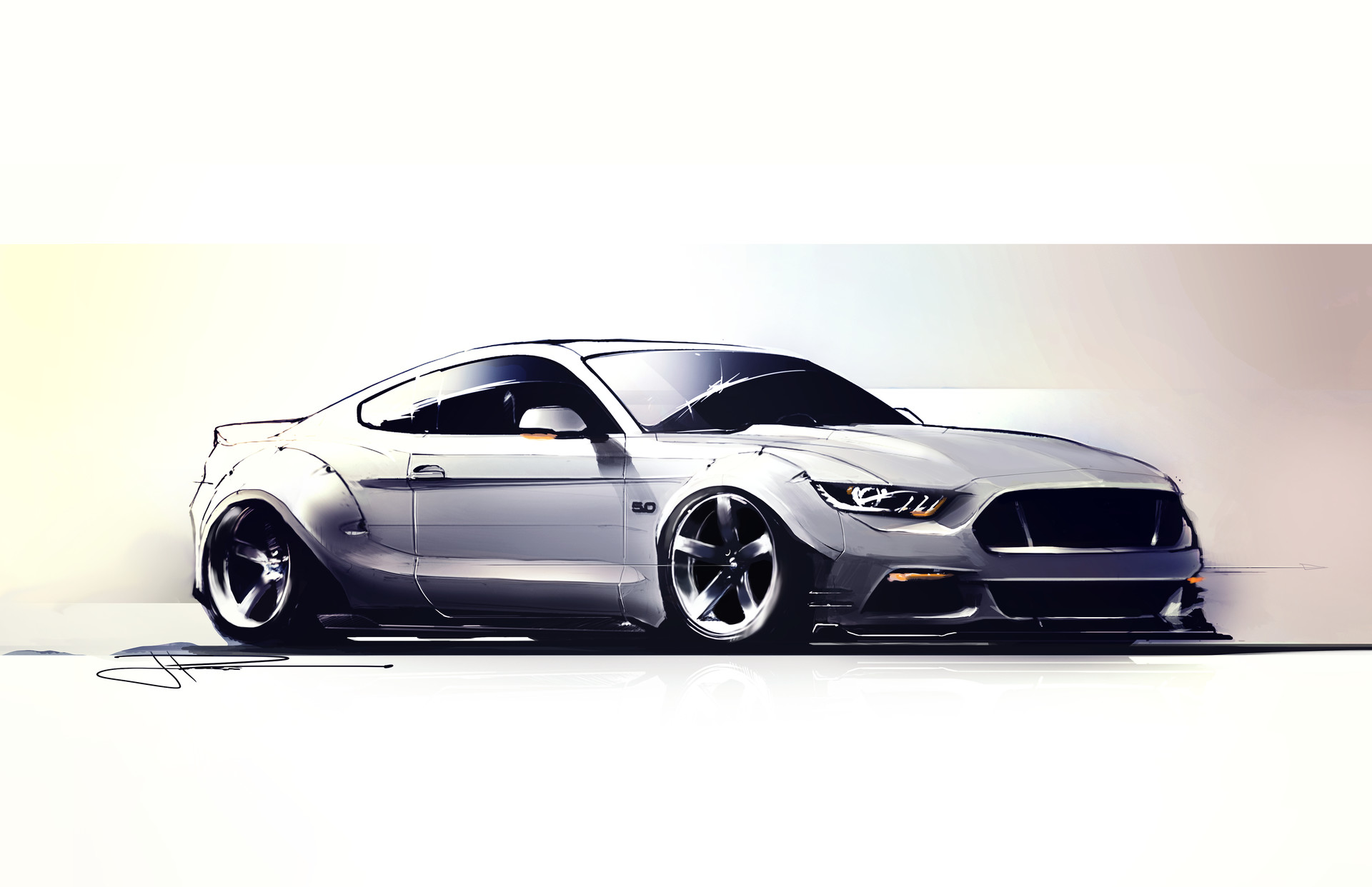 ArtStation - 2015 Mustang GT - Wide