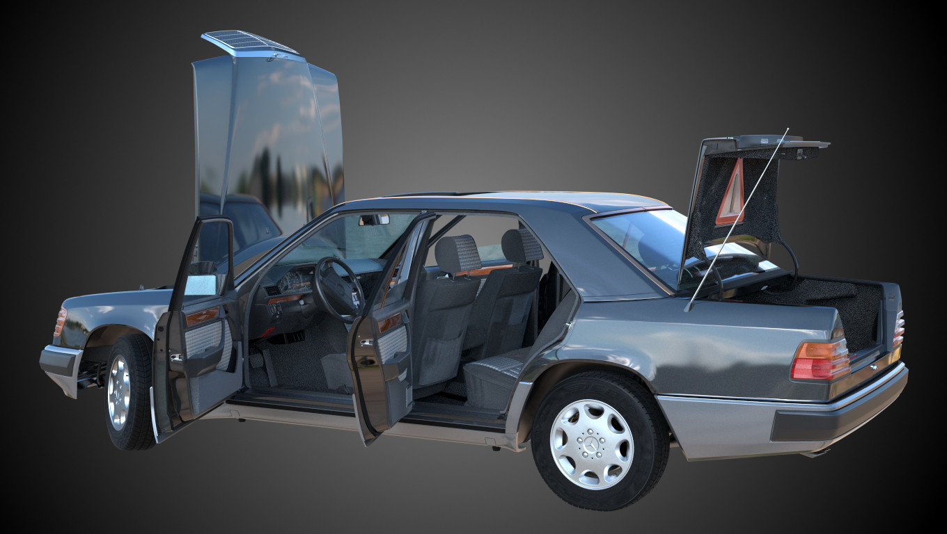 Zbyszek W124 - Mercedes-Benz W124 300D 3D model X1992 black