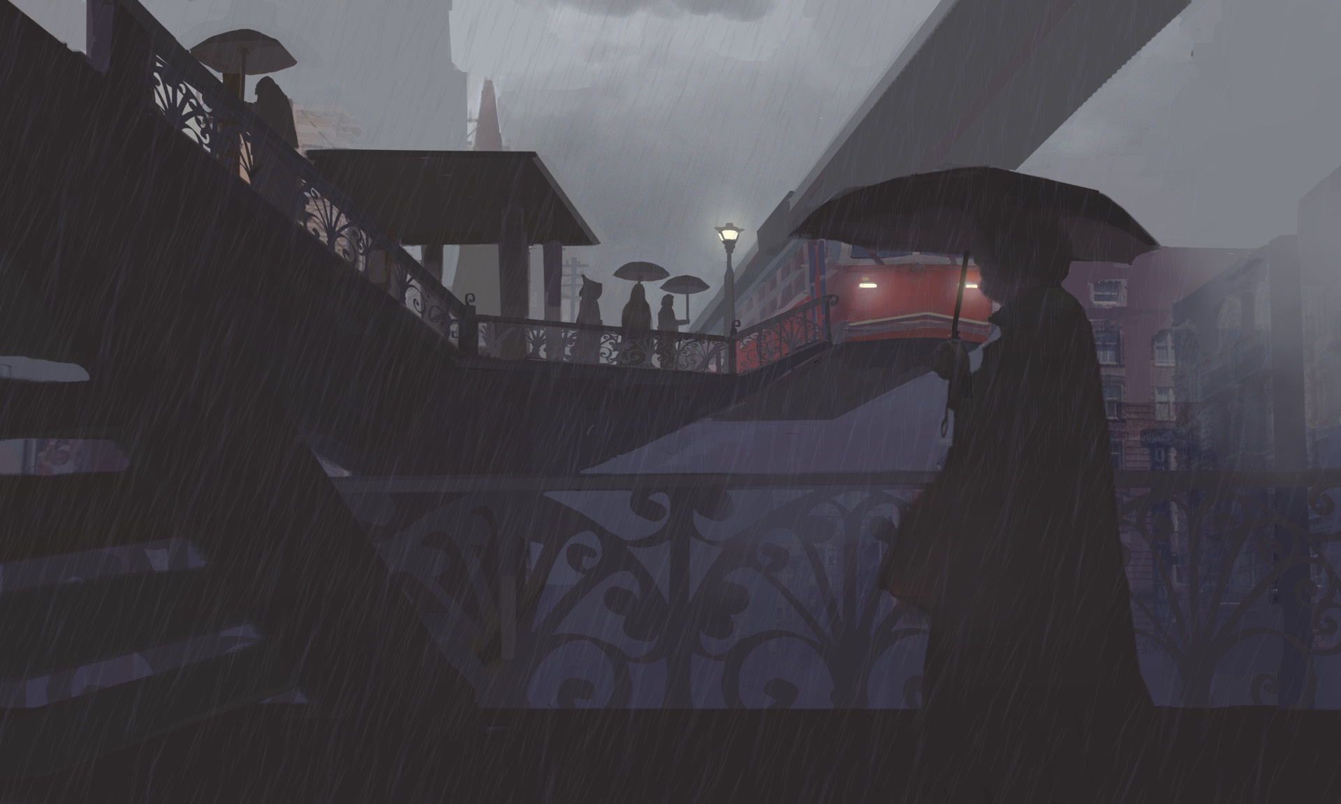 ArtStation - City Scene, Environment Concept Practice. (2016)