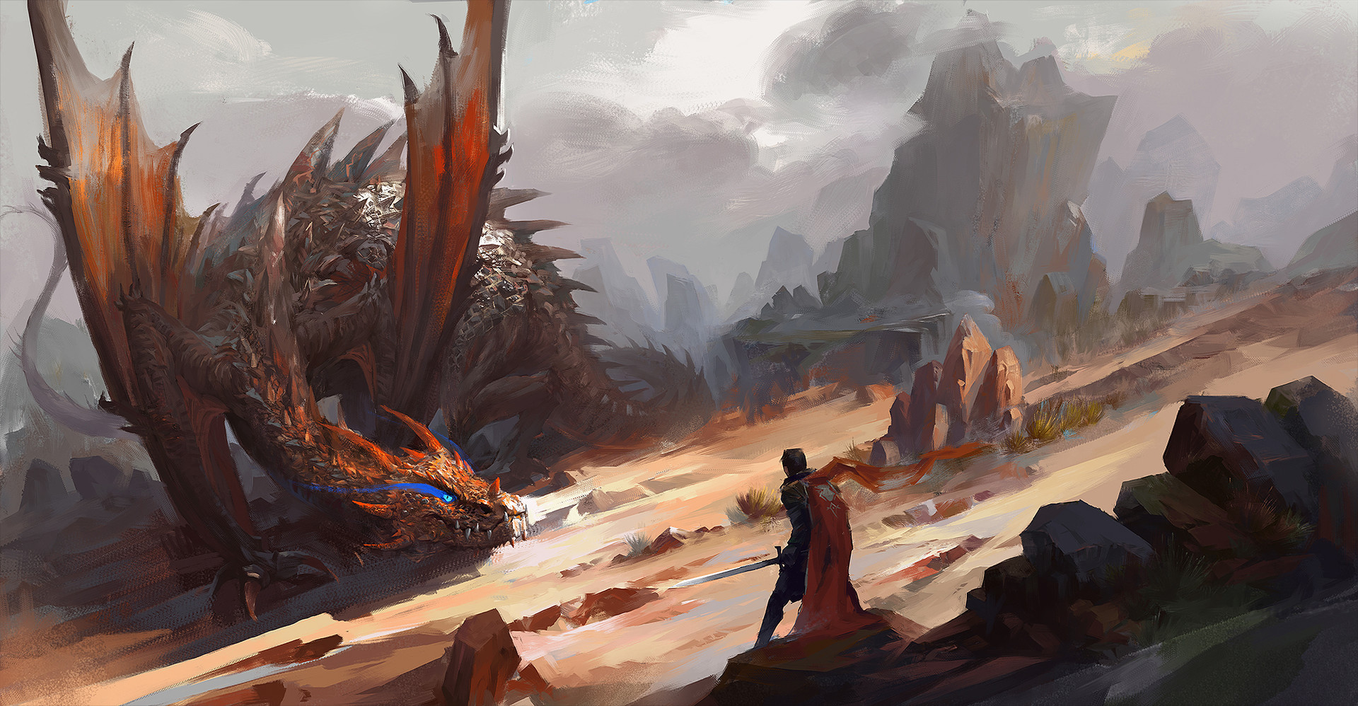 ArtStation - Challenge evil Dragon