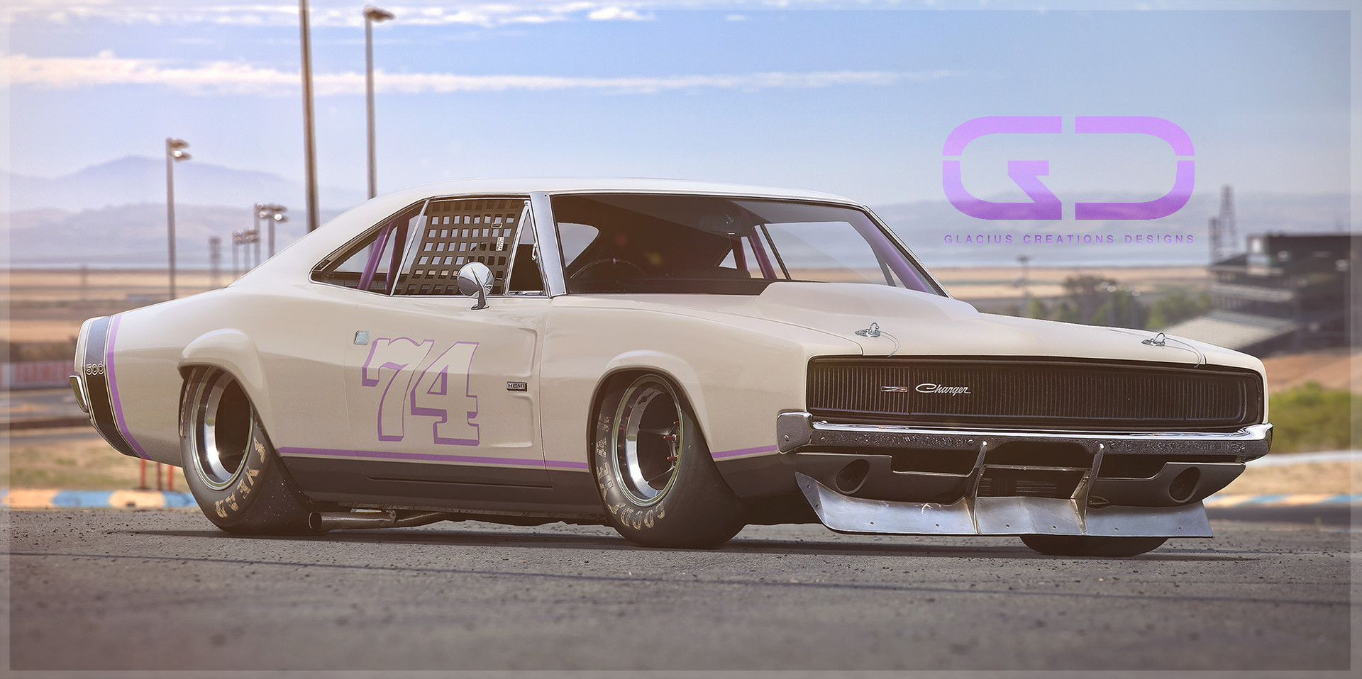 ArtStation - Dodge Charger | 70s racing car