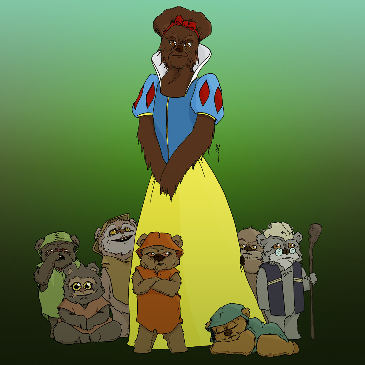 Michael Nozinich - Disney Wookie Princesses