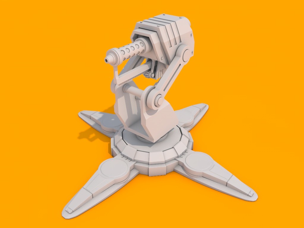 ArtStation - Flame Turret Level 01