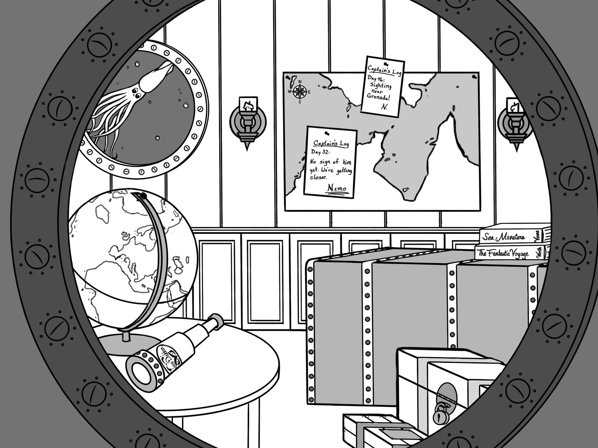 ArtStation - Captain Nemo's Study