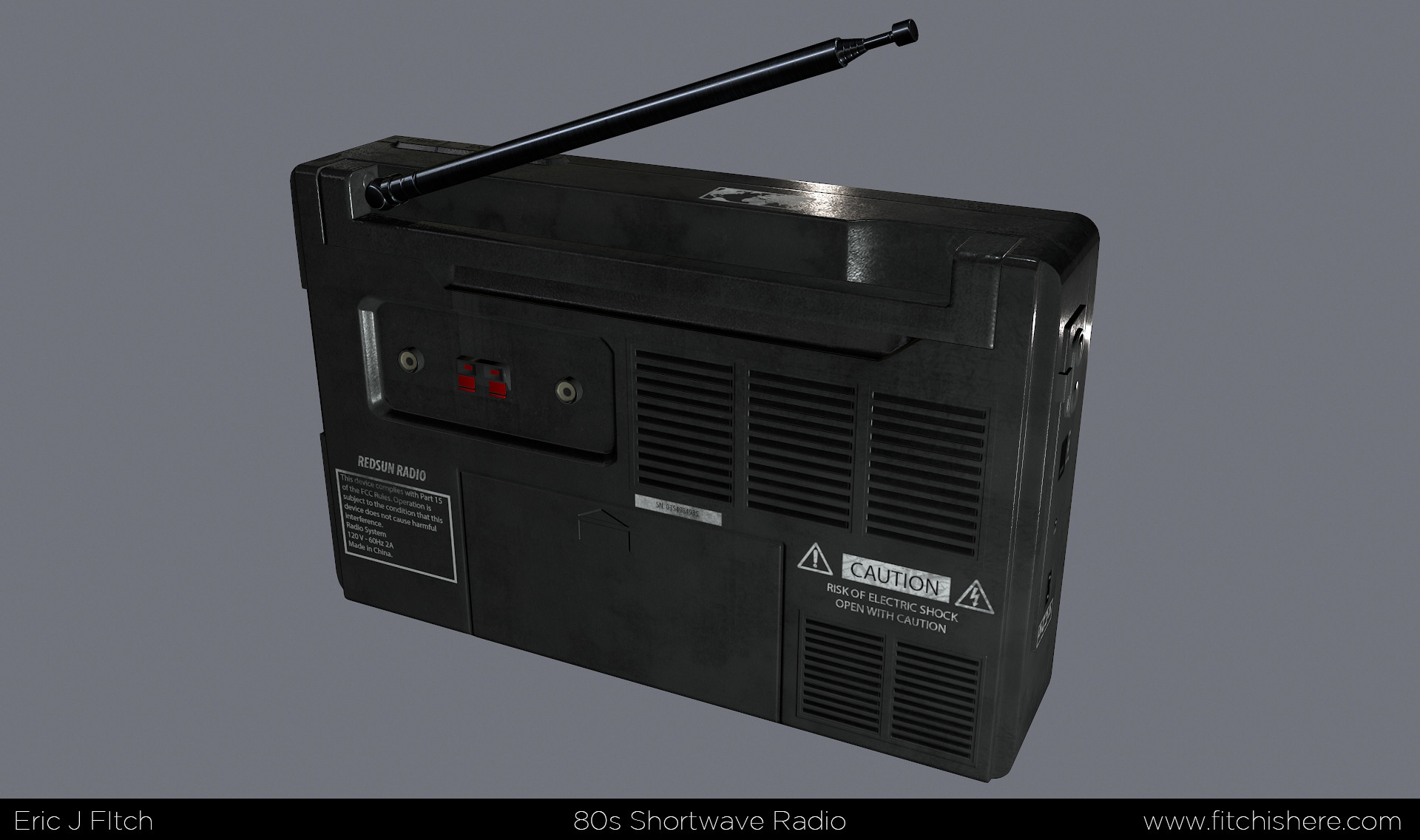 FitchIsHere - Eric J Fitch's 3D Art Portfolio - 80s Shortwave Radio