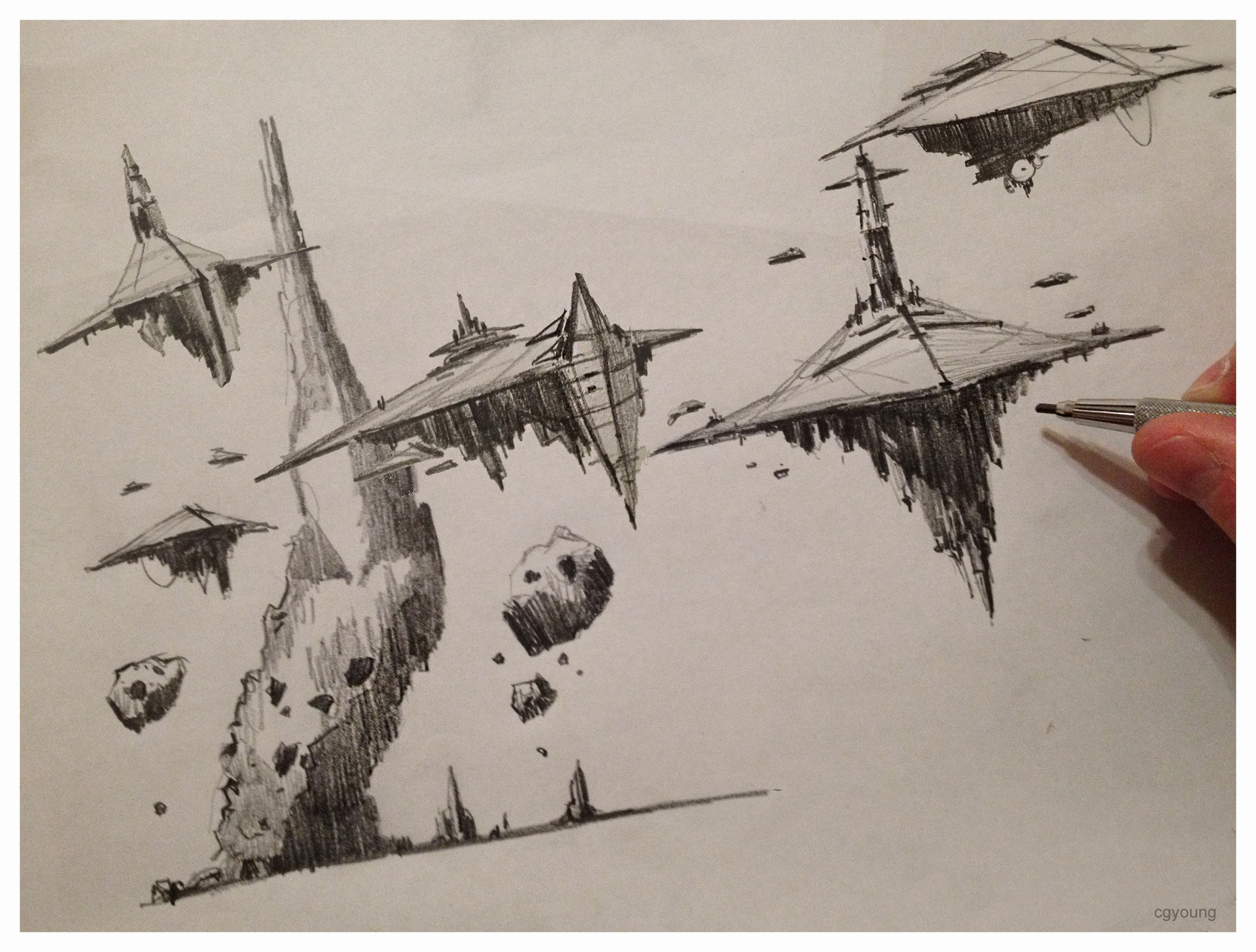 ArtStation - Pencil spaceship