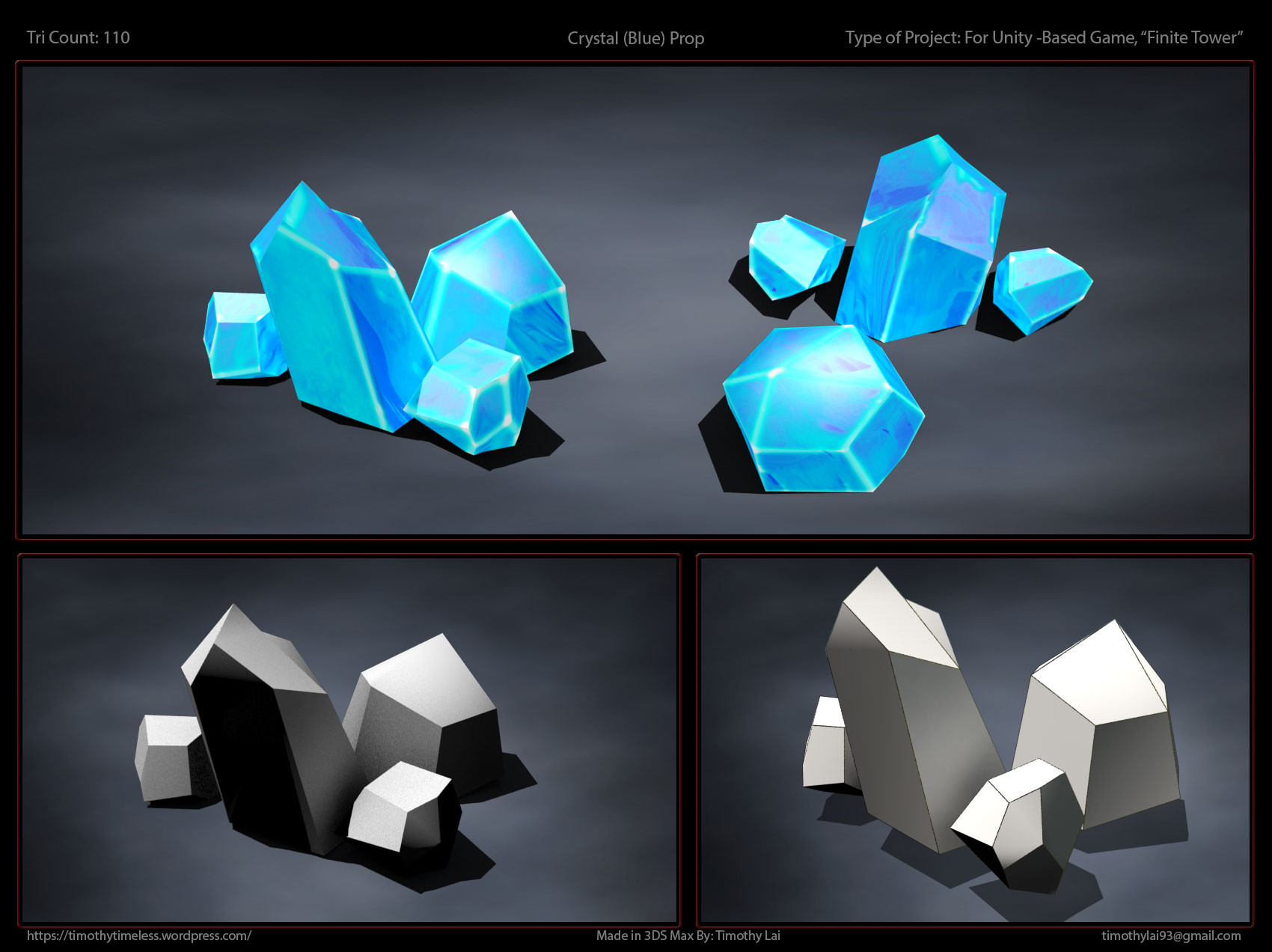 ArtStation - Crystal (Blue) Prop for Unity Game,"Finite Tower"