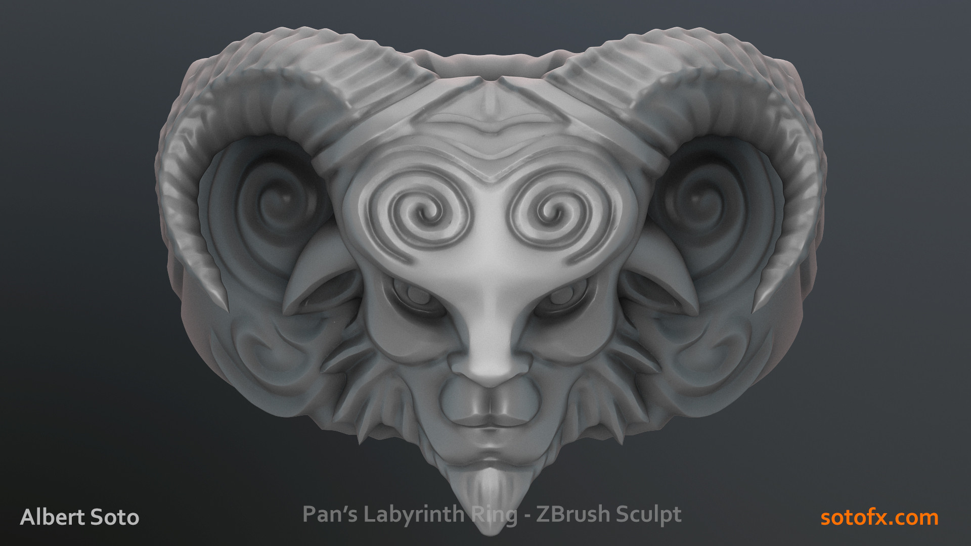 ArtStation - Pans Labyrinth 3D Printed Ring , Albert Soto