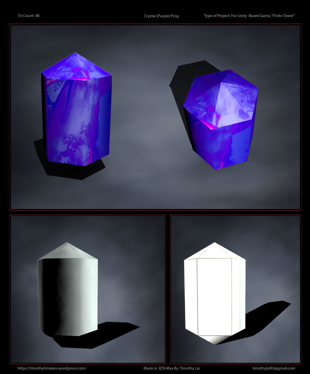 ArtStation - Crystal (Purple) Assets for Unity Game, "Finite Tower ...