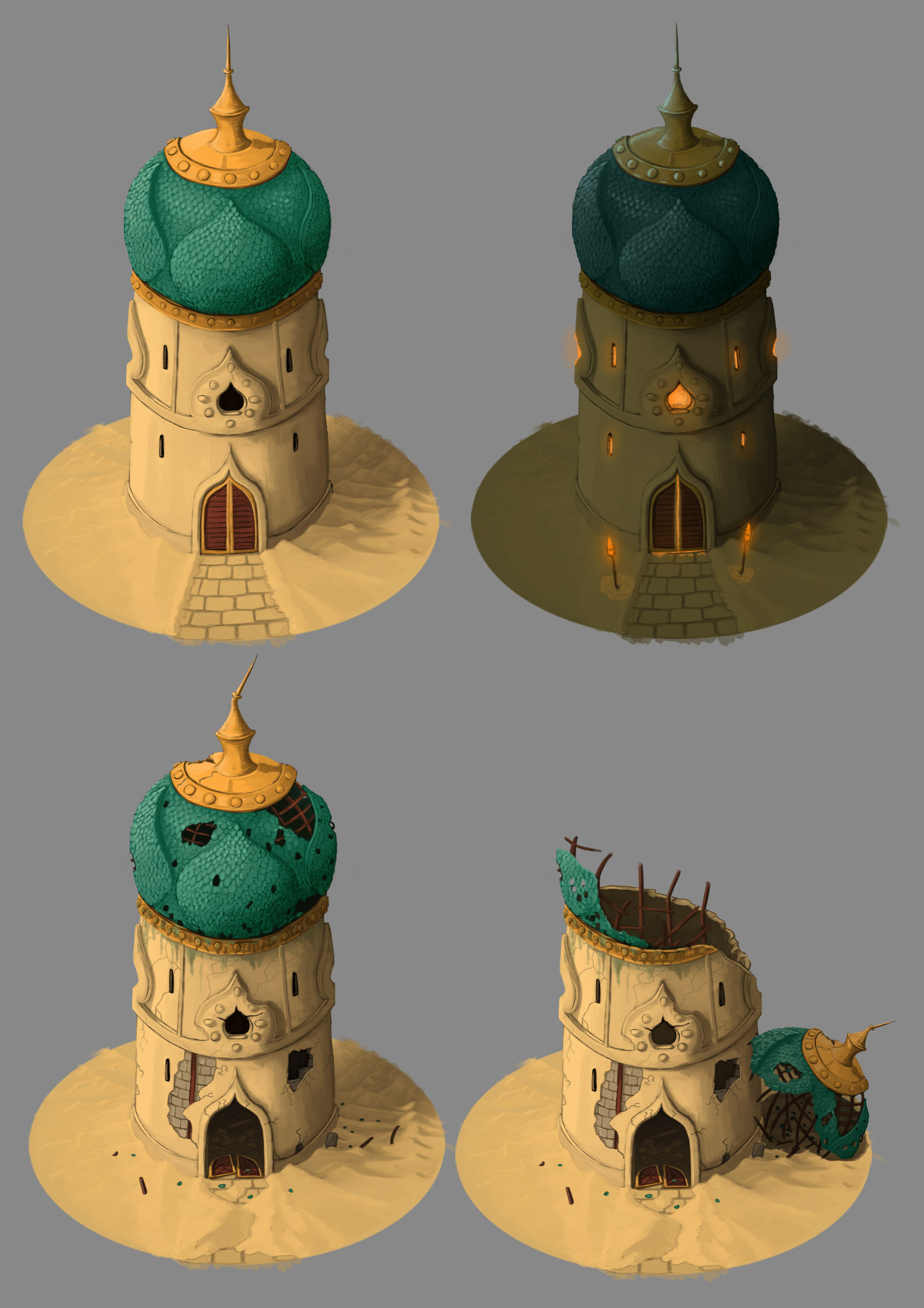 ArtStation - Isometric Desert tower