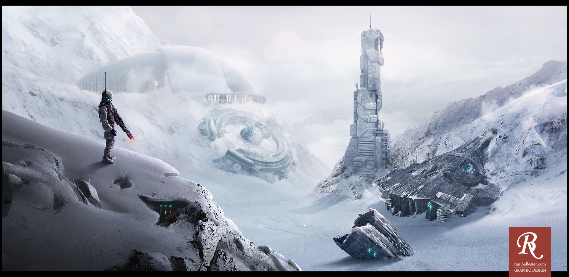 ArtStation - Snow Soldier Matte Painting, Raúl Ballester