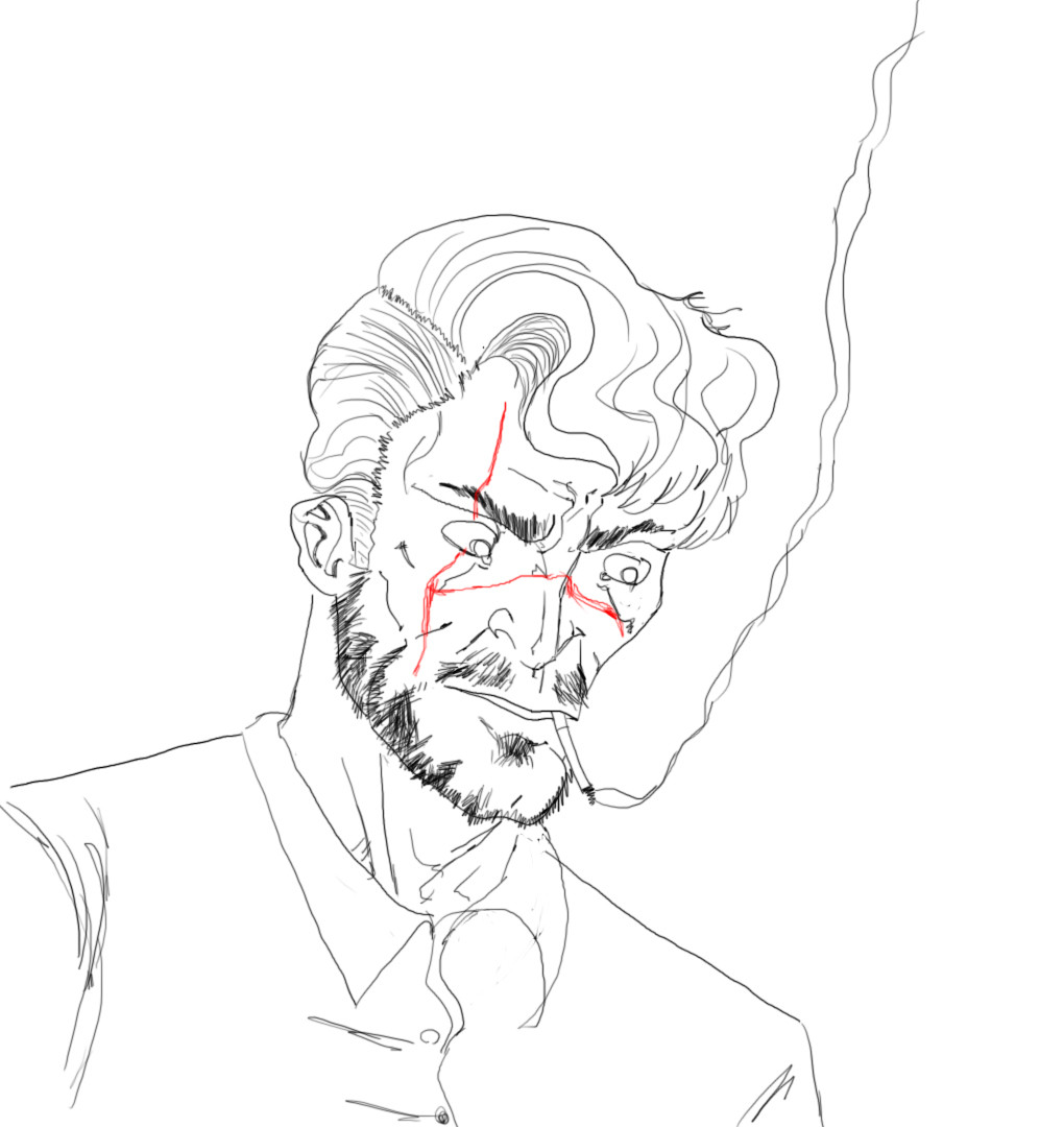 ArtStation - guy smoking