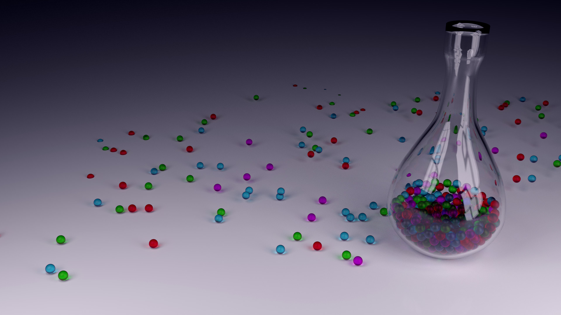 ArtStation - Balls in bottle