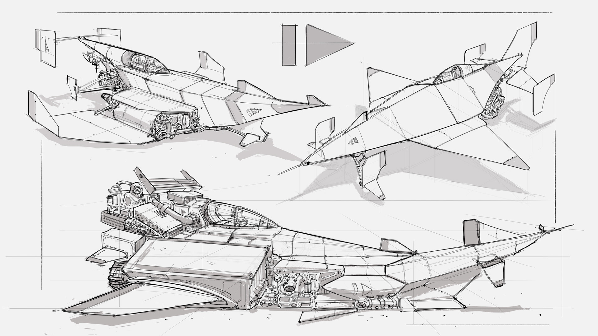 ArtStation - Quick sketch: spaceships