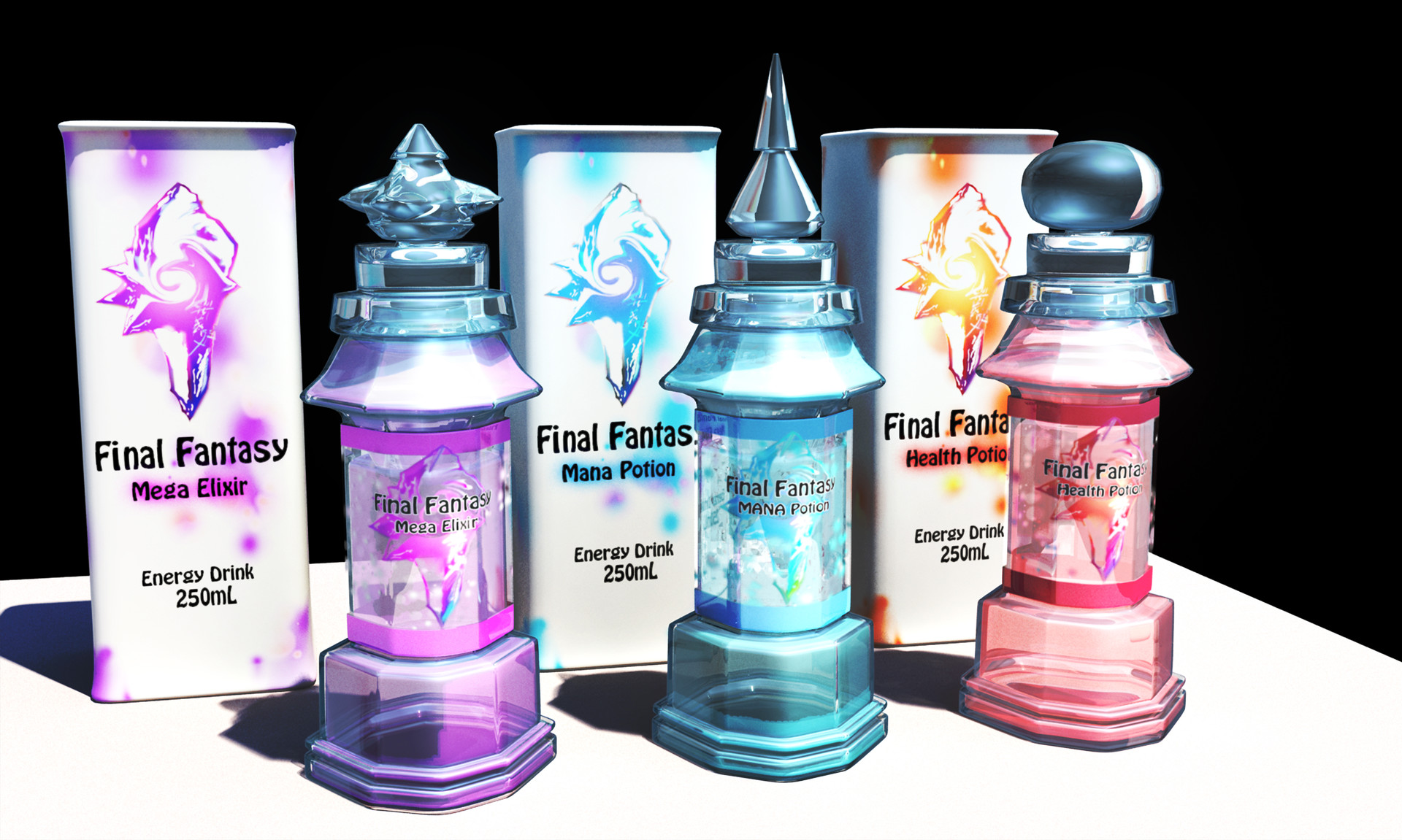 ArtStation - final fantasy energy drinks