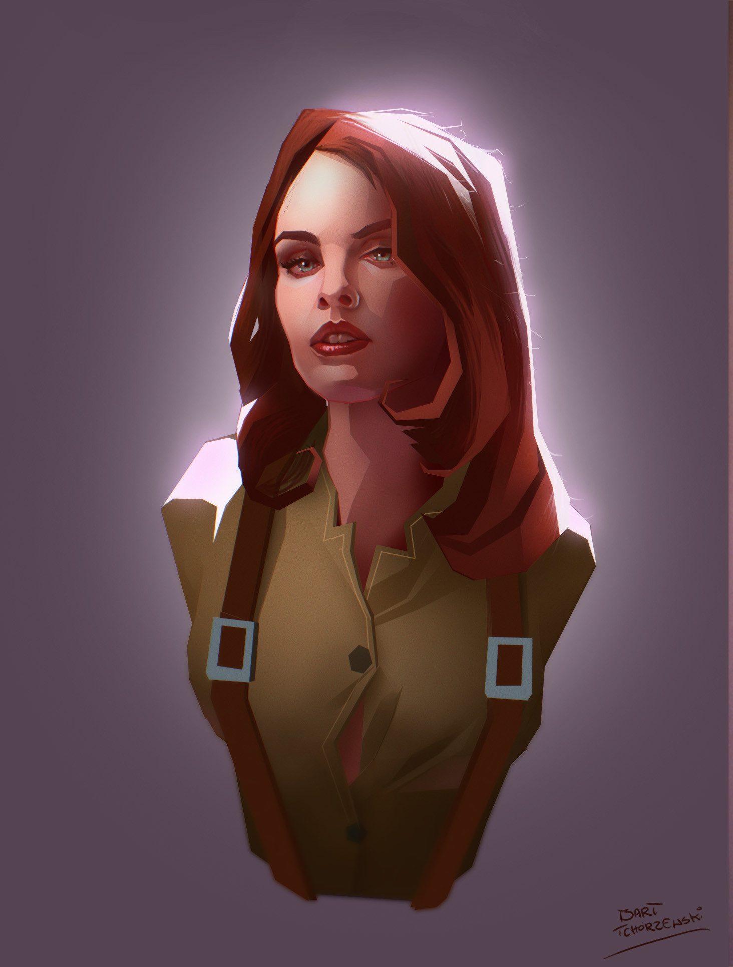 ArtStation - kinda low poly portrait :)