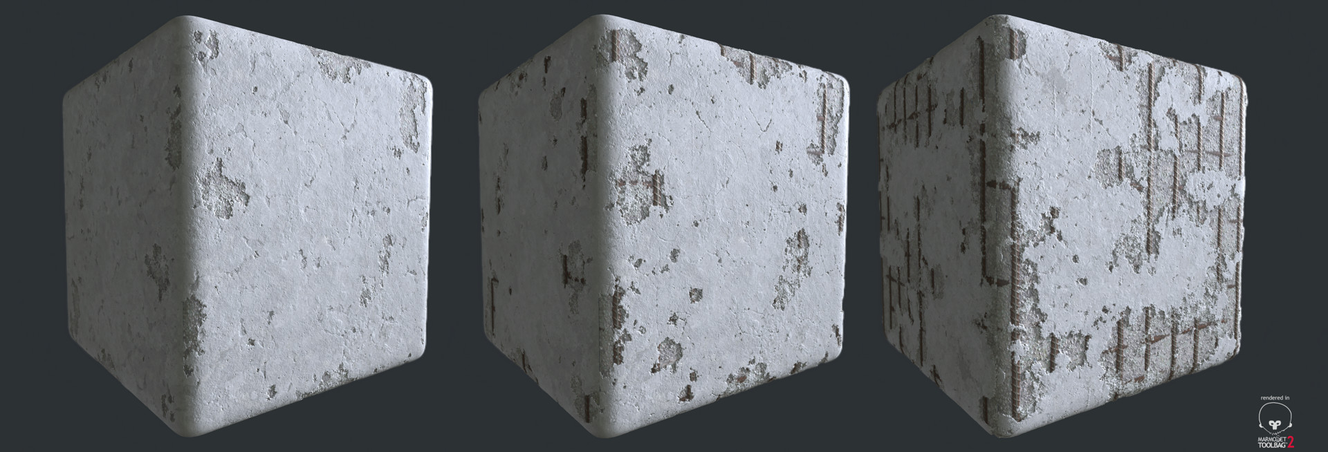 destroyed concrete wall