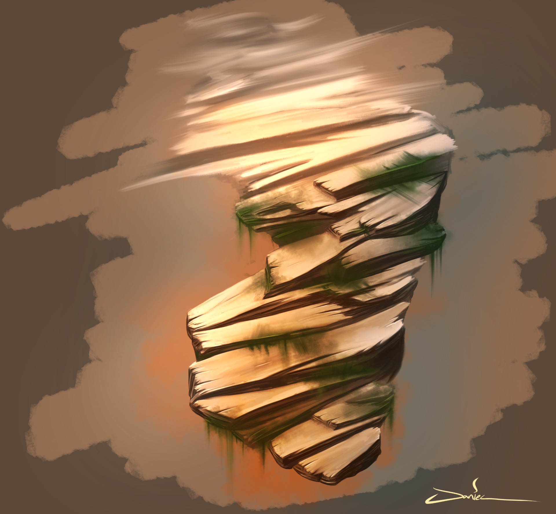 ArtStation - Rock formation practice