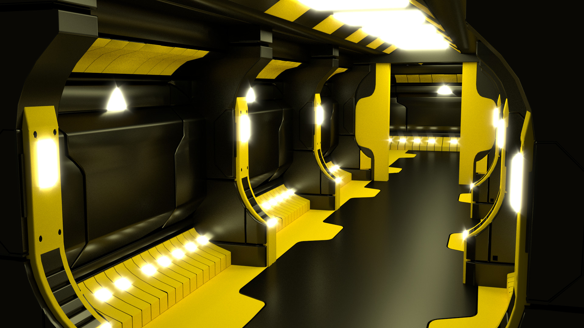 ArtStation - 3D scifi Interior