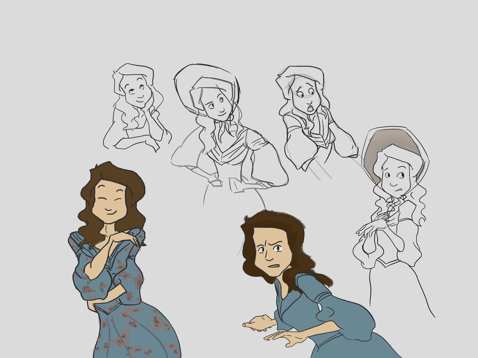 Jessye Featherstone - Cosette visual development- Character Design