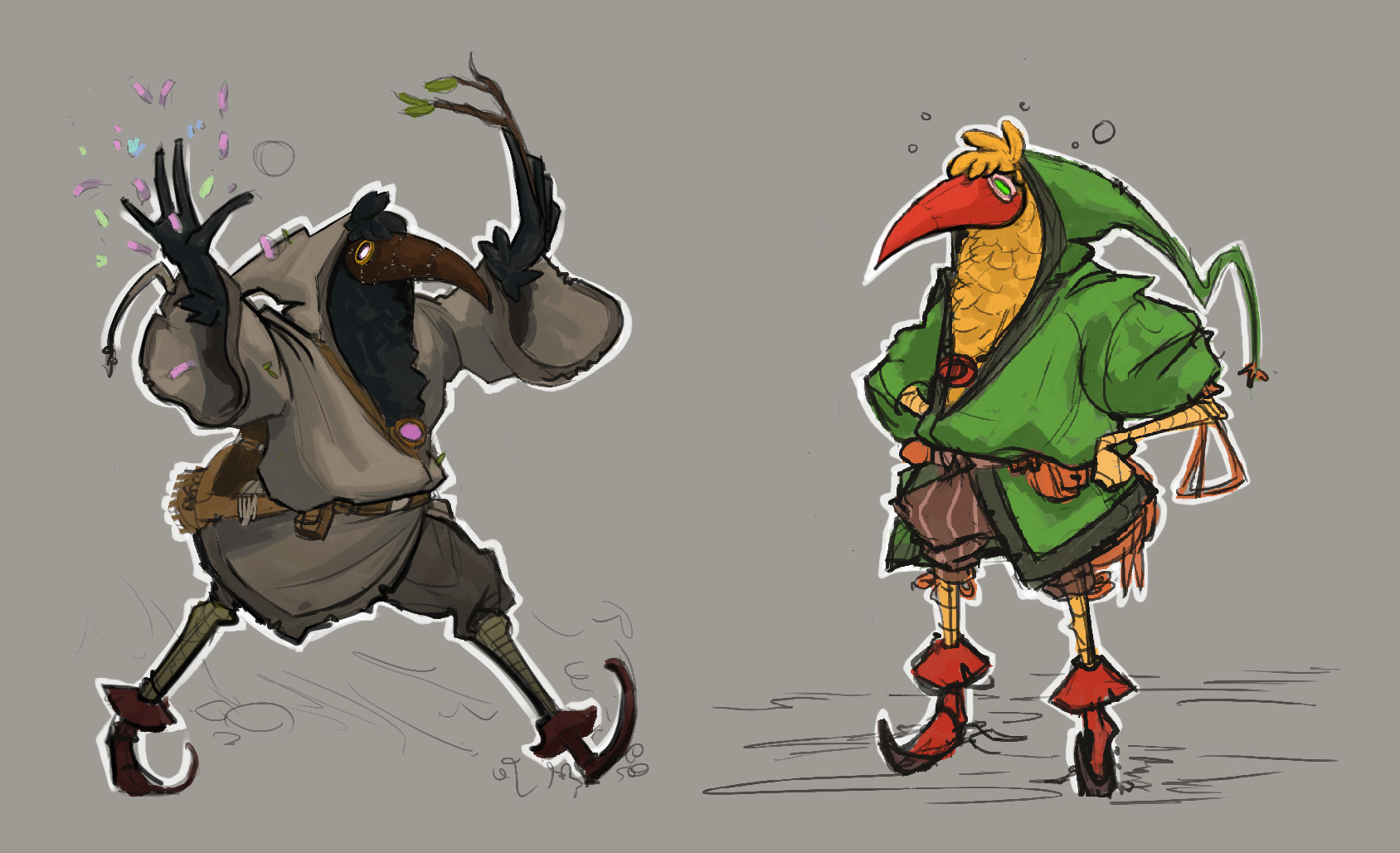 ArtStation - Bird Wizard Sketches