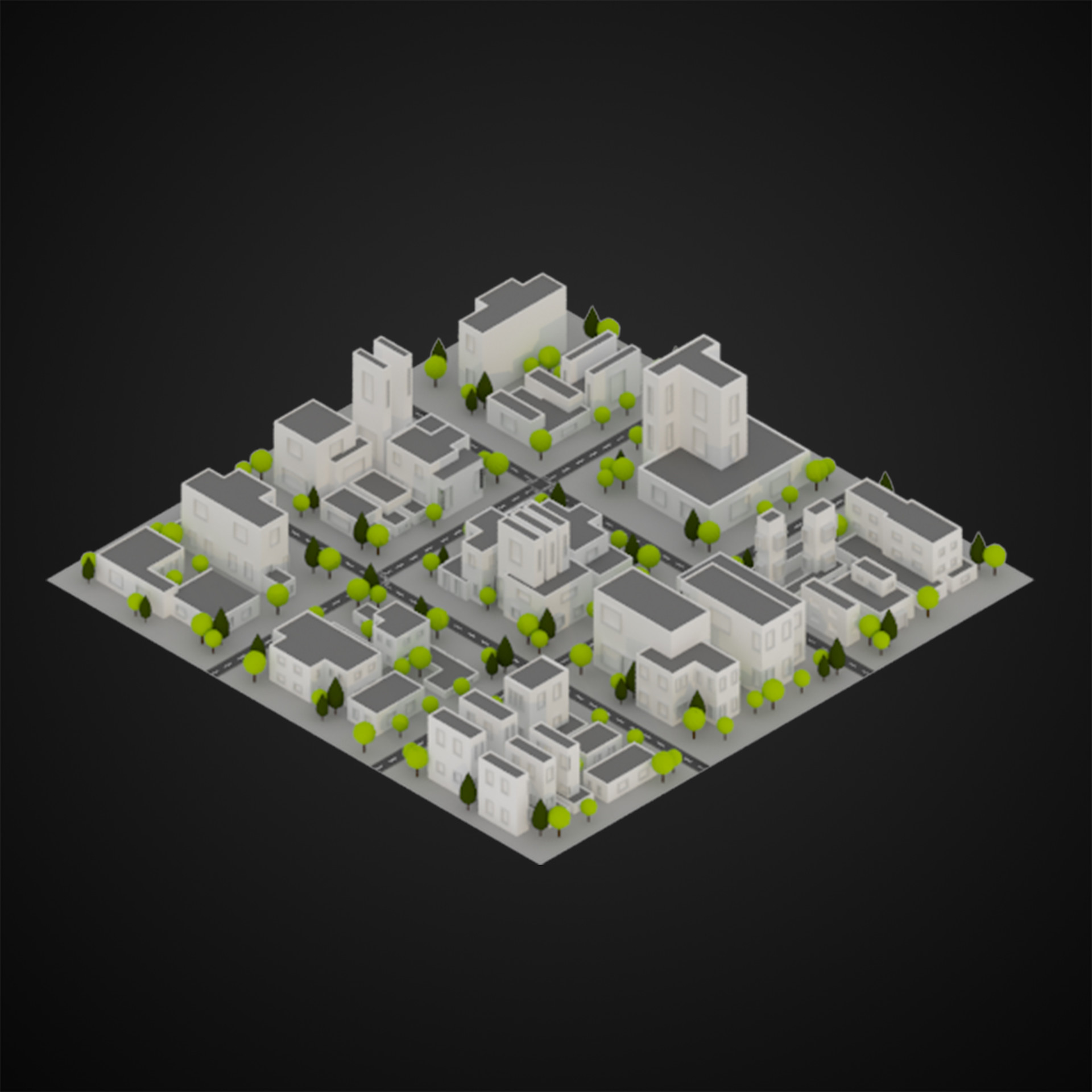 ArtStation - Low Poly City