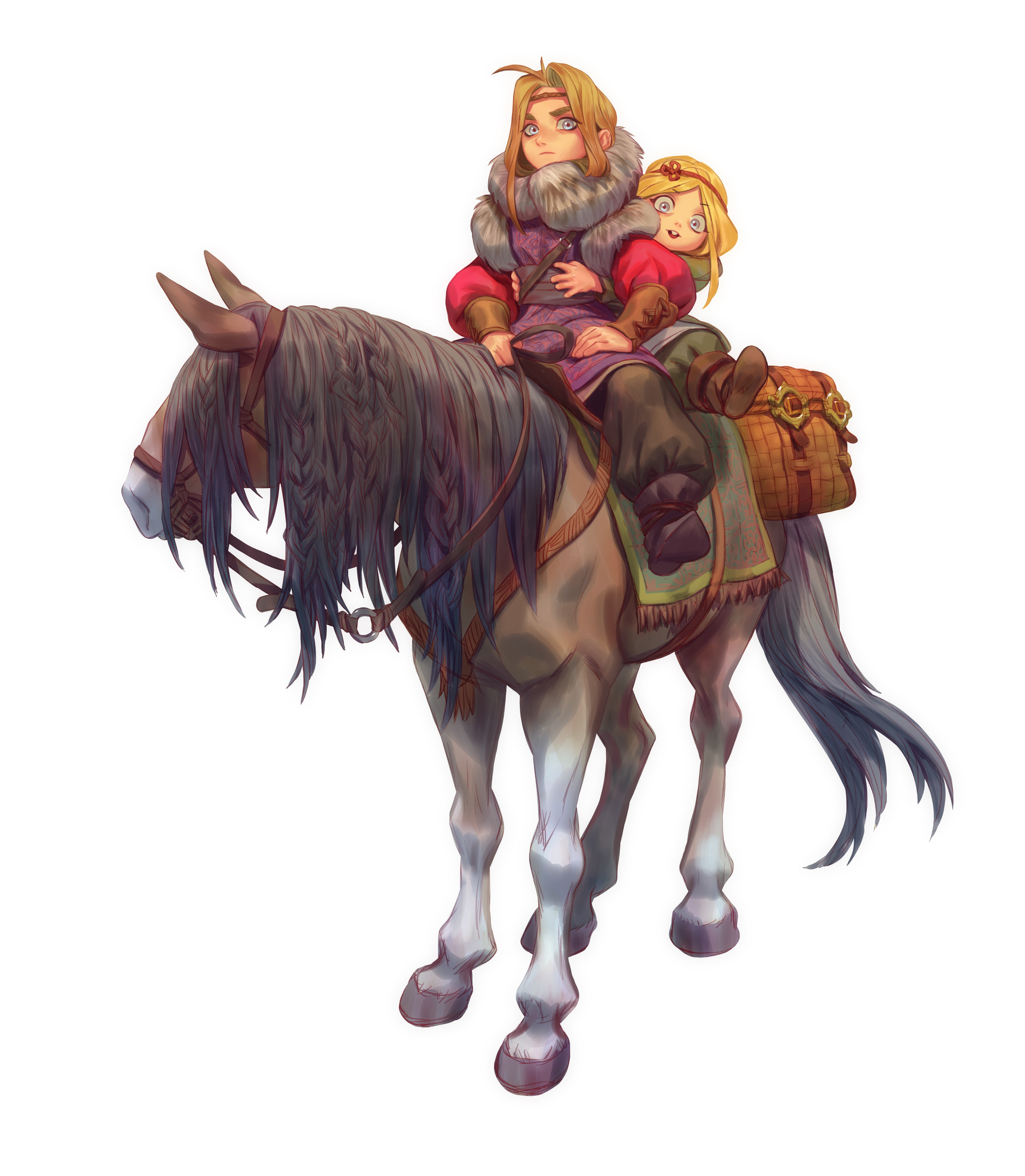 On a Horse by Anna Nikonova aka Newmilky : ImaginaryFamilies
