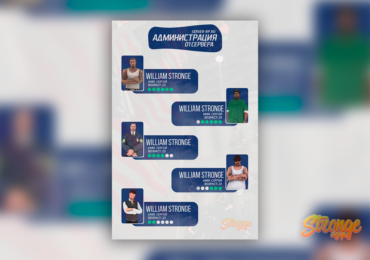 ArtStation - Список администрации сервера для SAMP проекта.