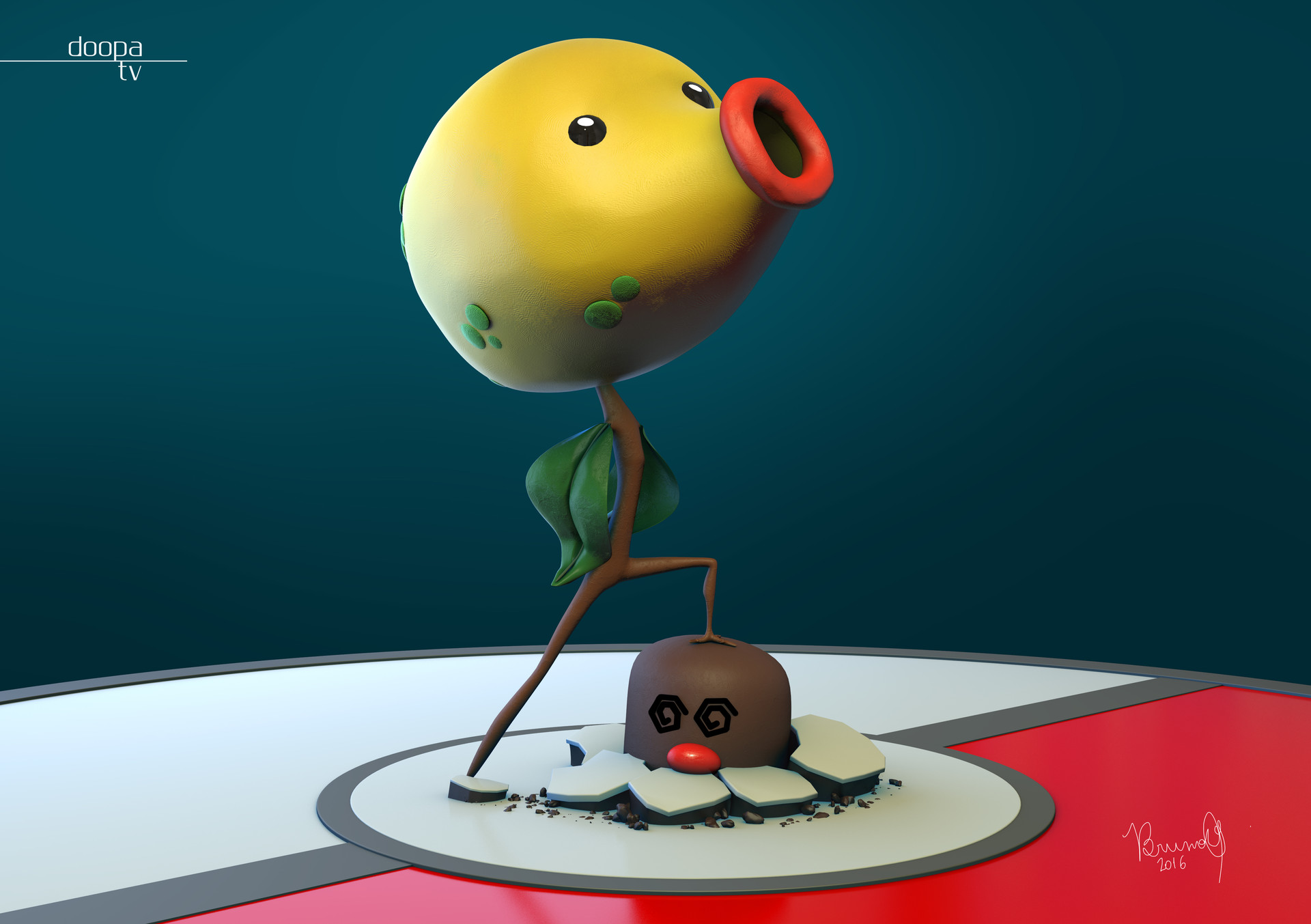 ArtStation - Bellsprout Winning Pose