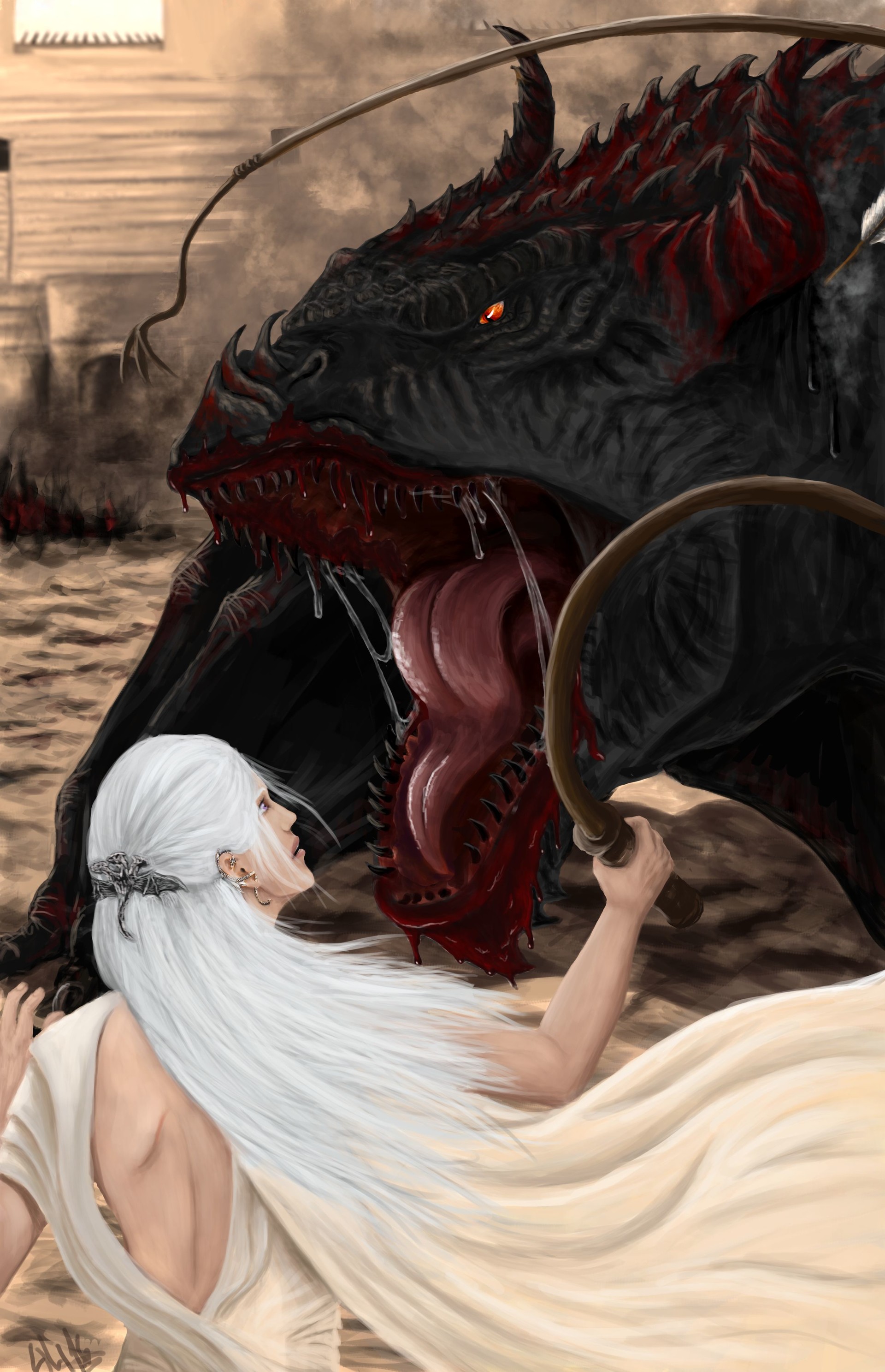 ArtStation - Daenerys and Drogon
