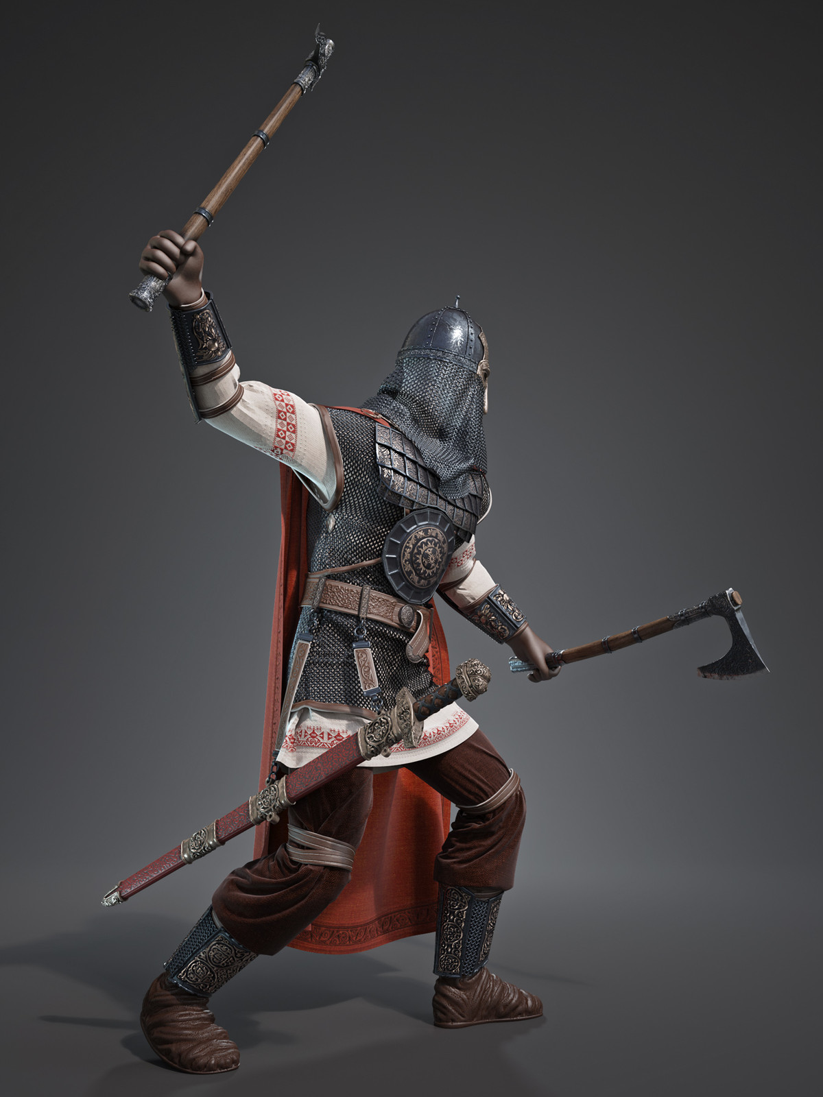 Nick To (dr540) - Weapons and armor of a warrior of the 12th century.