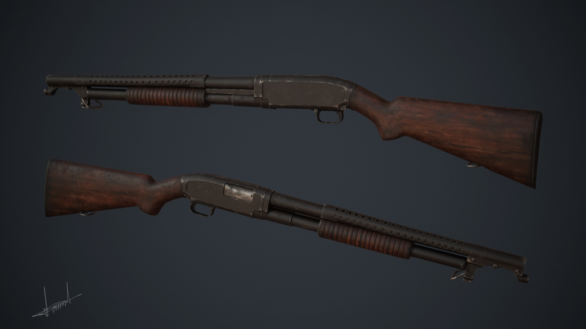 ArtStation - M12 Trench Gun