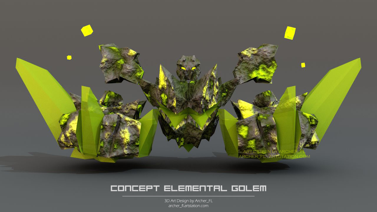 ArtStation - Concept Elemental Golem