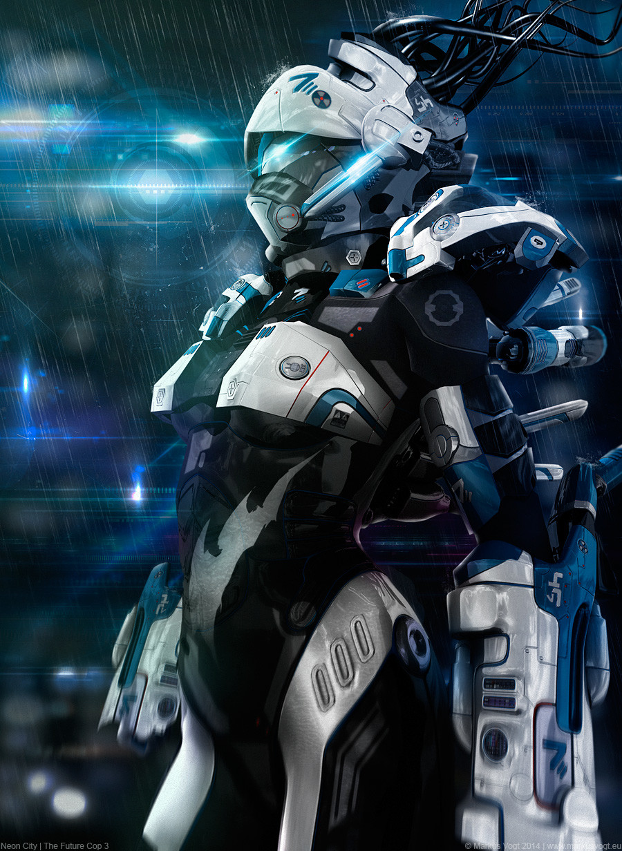 ArtStation - Neon City | The Future Cop 3