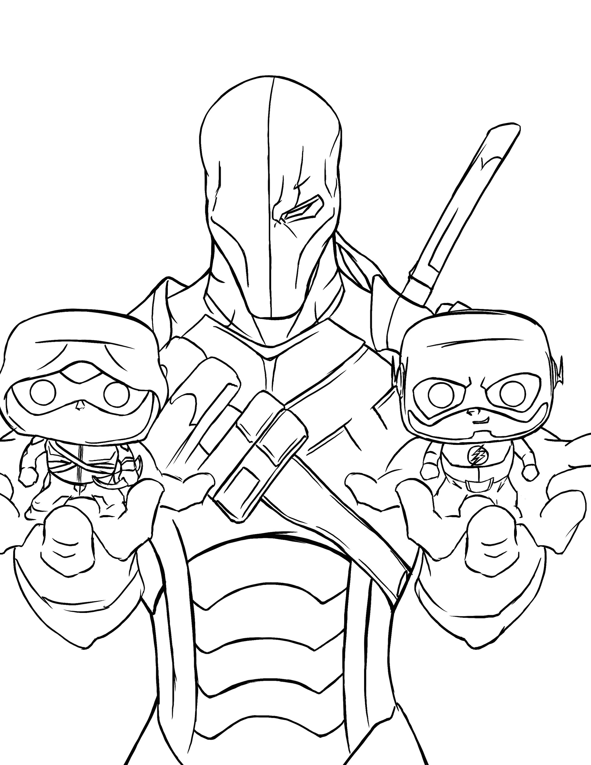 deathstroke coloring pages