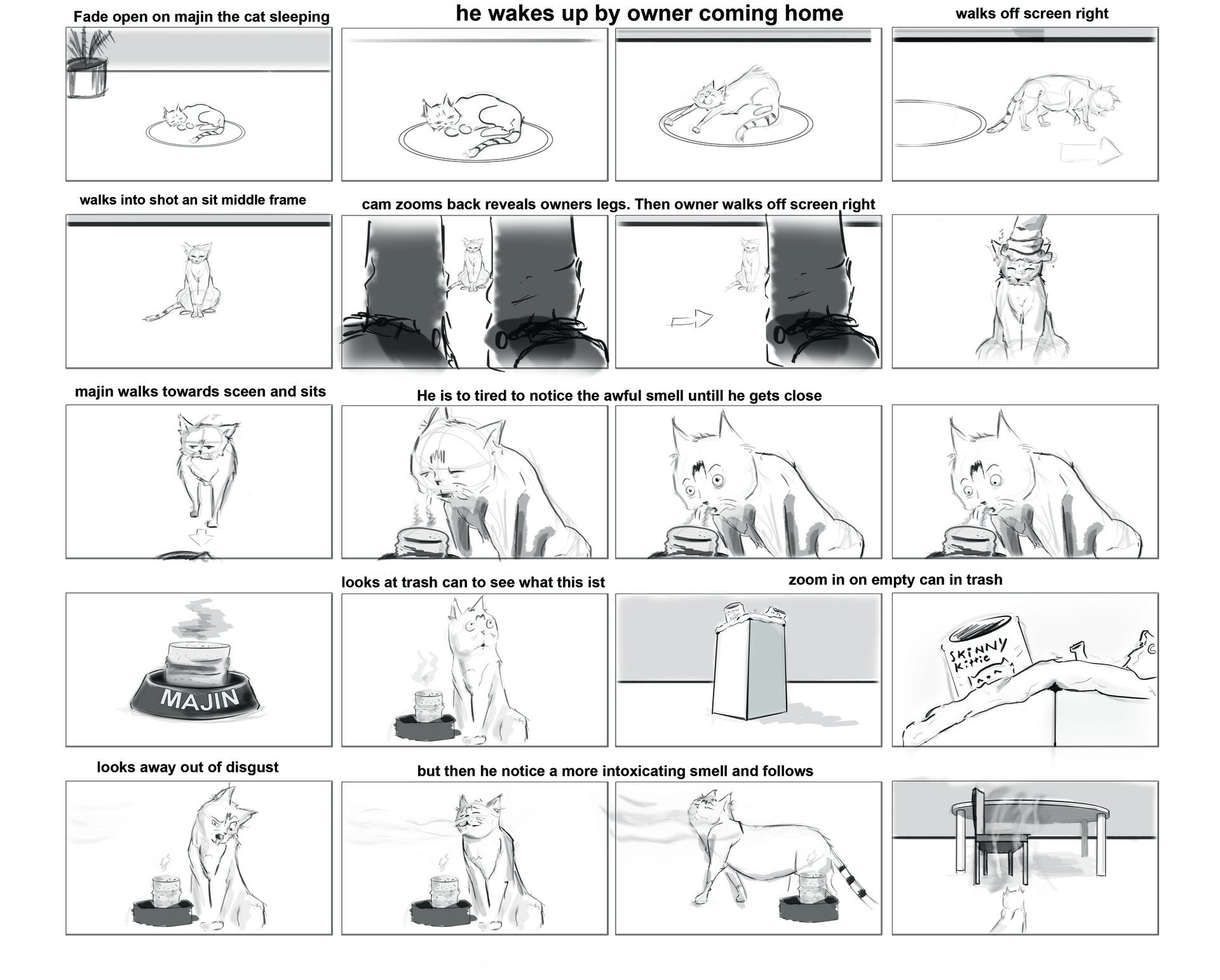 ArtStation - Cat Story: Story board