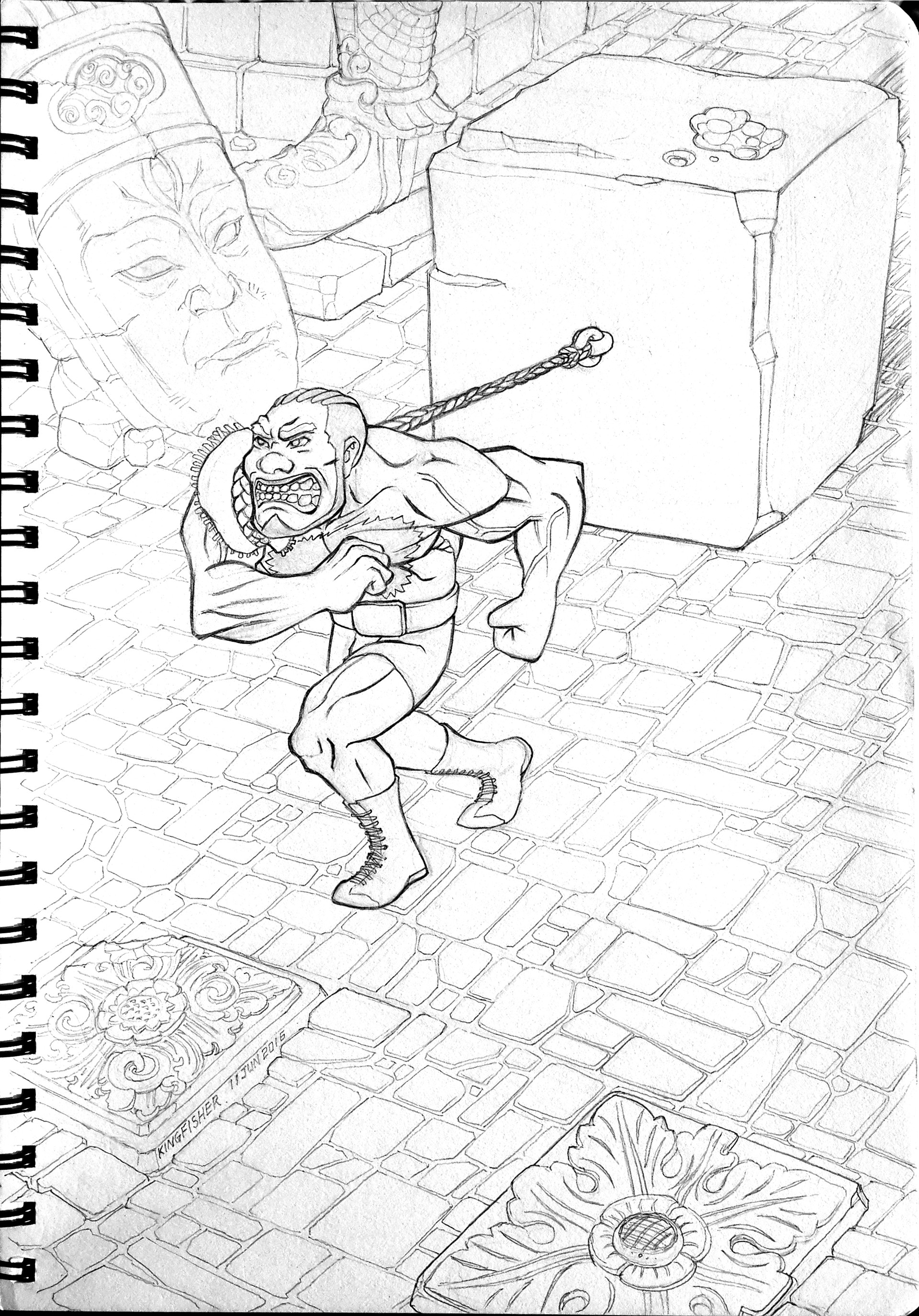 strong man coloring pages