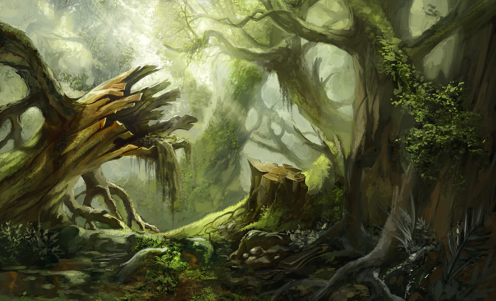 ArtStation - Forest color sketch