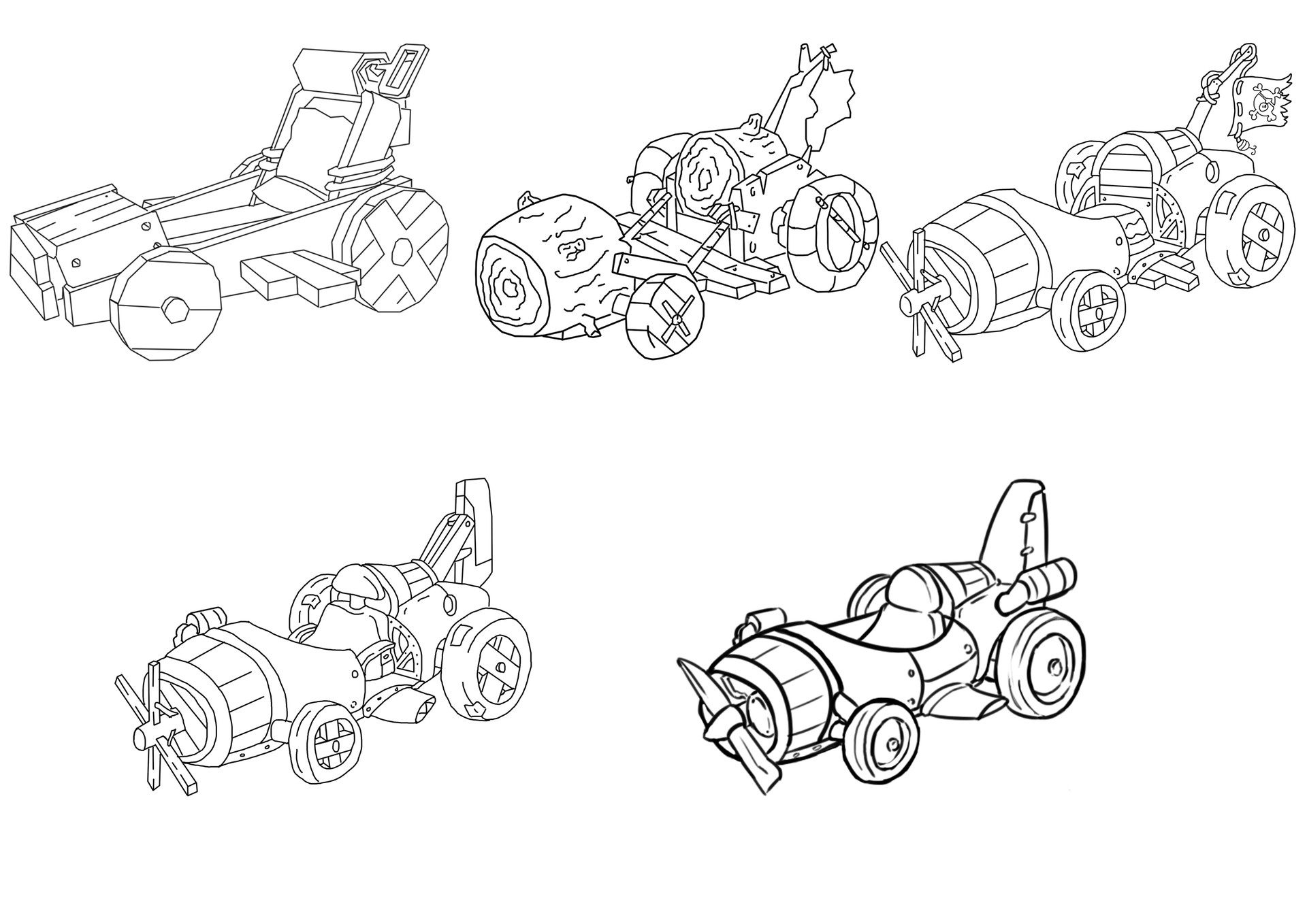 angry birds go kart coloring pages