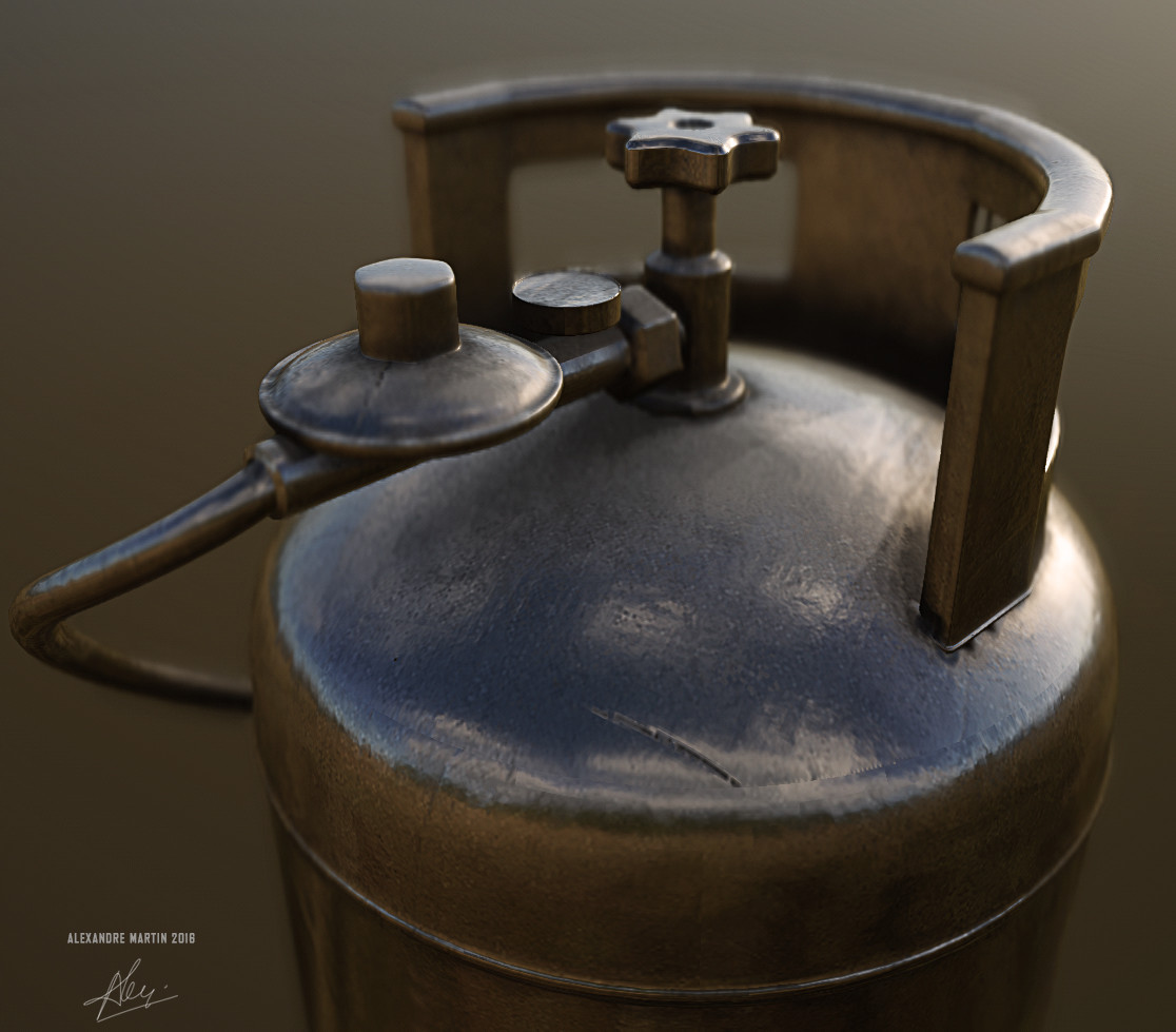 ArtStation - Gas cylinder / 3dsmax / Substance painter