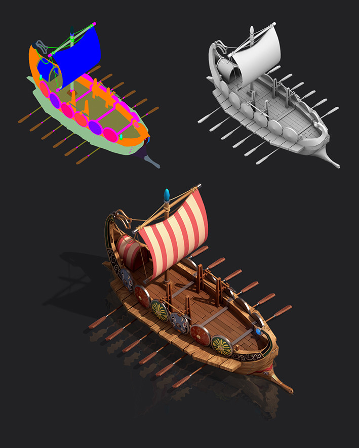 ArtStation - Cartoon boat